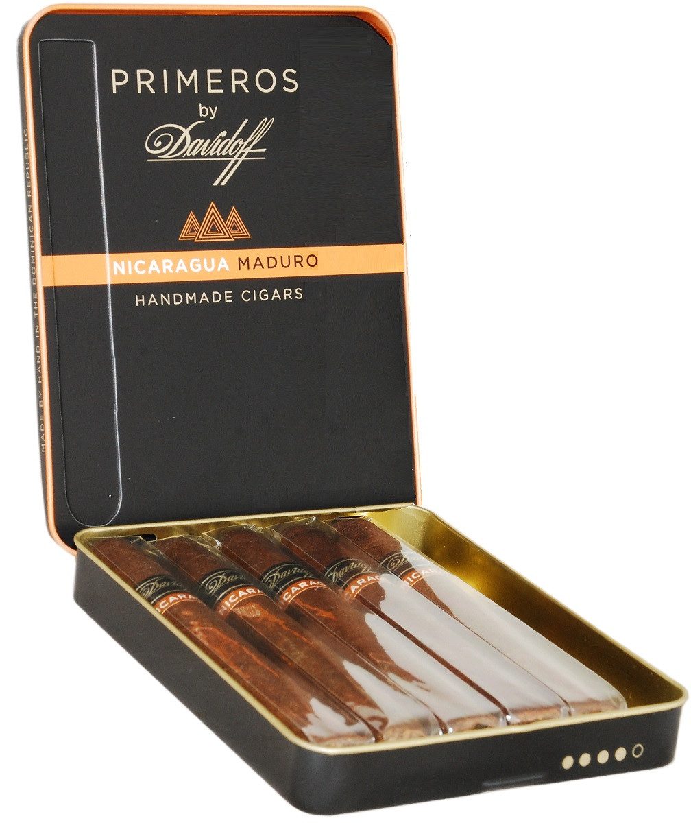 Davidoff PRIMEROS NICARAGUA MADURO 34 X 4 ⅛ Tin of 6 - Cigars Crafters