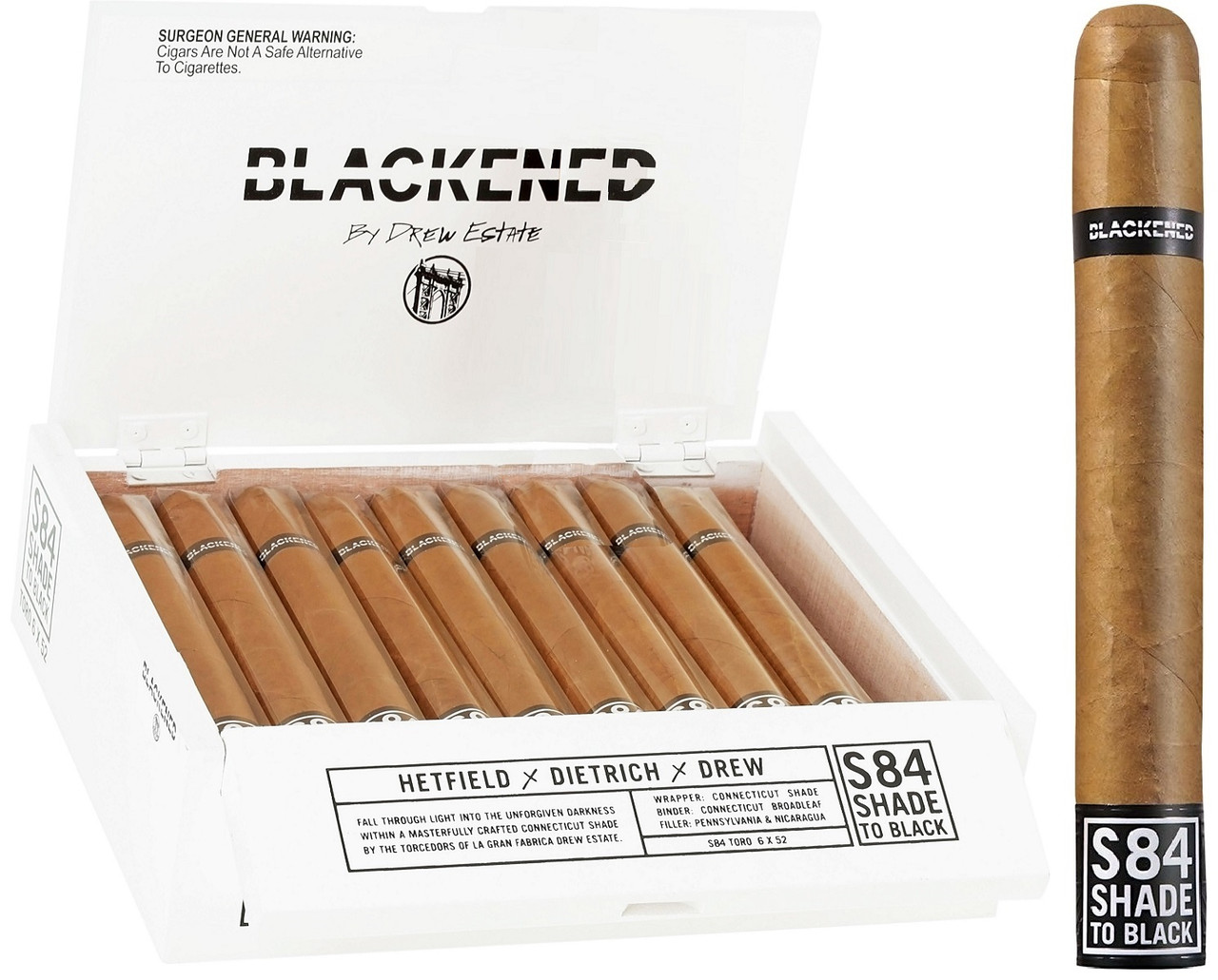 Blackened “S84 Shade to Black” TORO 6 X 52 - Cigars Crafters