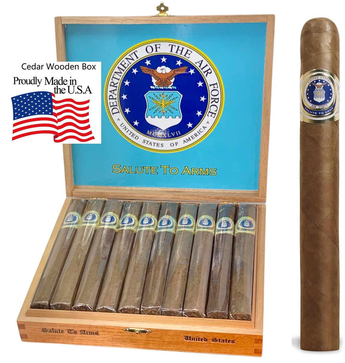 Salute To Arms, "Proudly Air Force" CHURCHILL Habano - Cigars Crafters