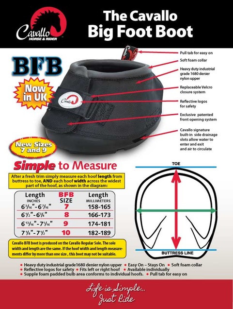 Cavallo Big Foot Boot (single boot) - Hoof Bootique