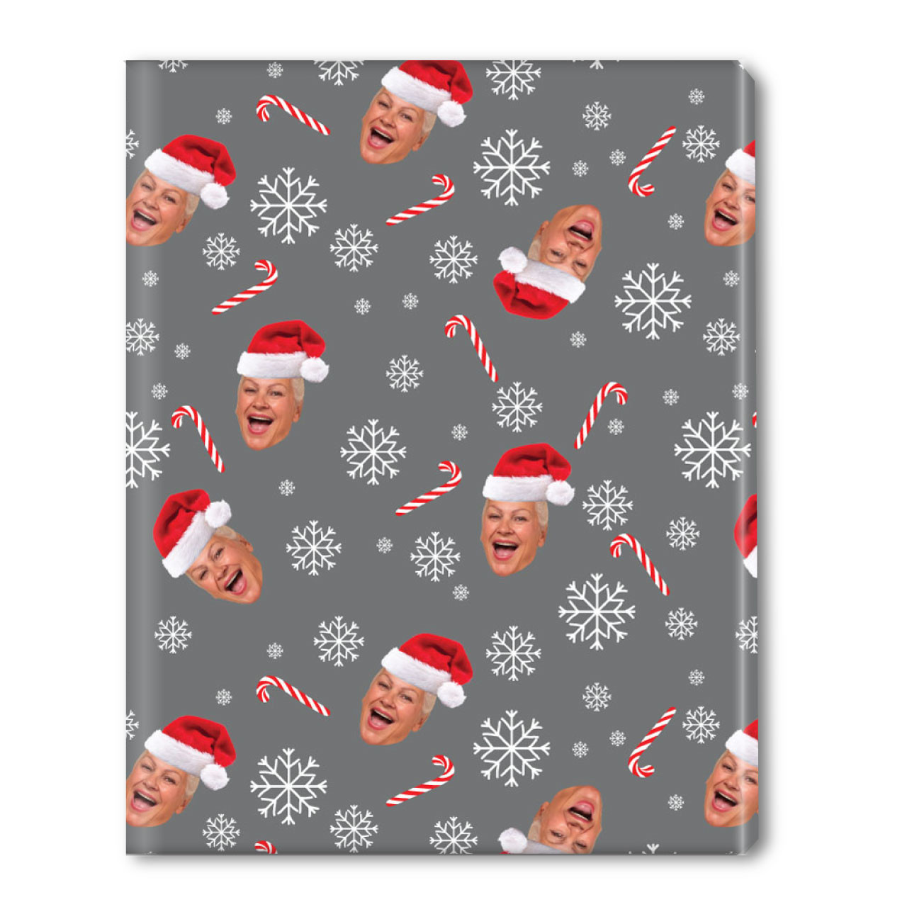 Santa Hats Photo Personalized Gift Wrap - Charleston Wrap
