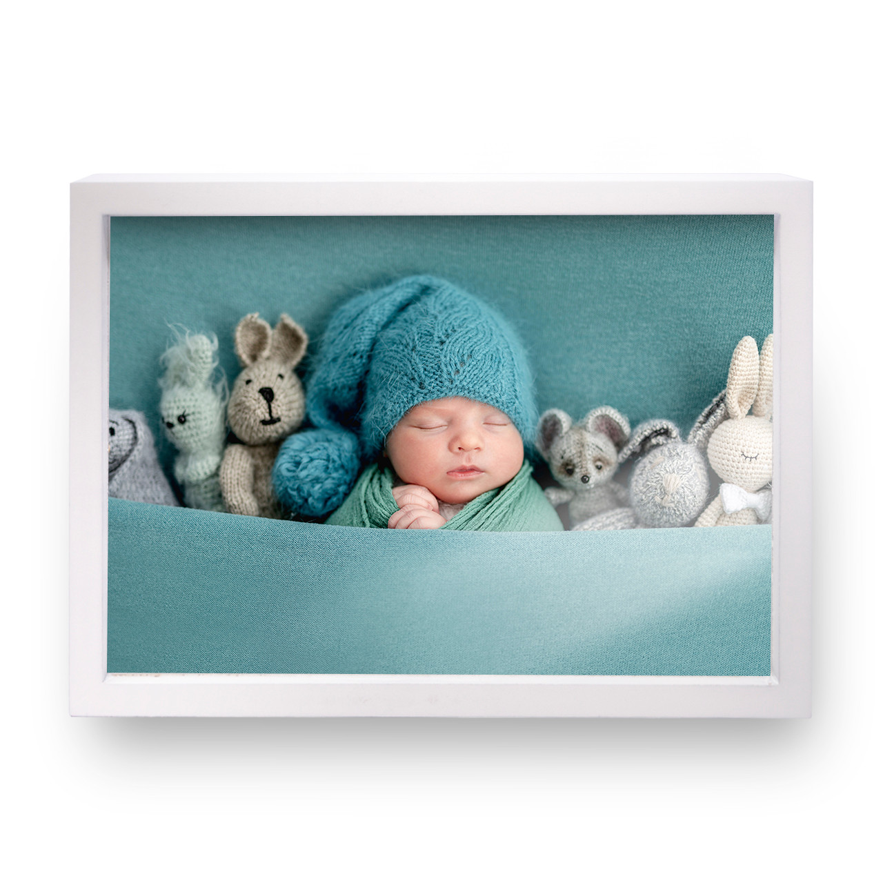 Wooden Block Photo Frame - White - Charleston Wrap