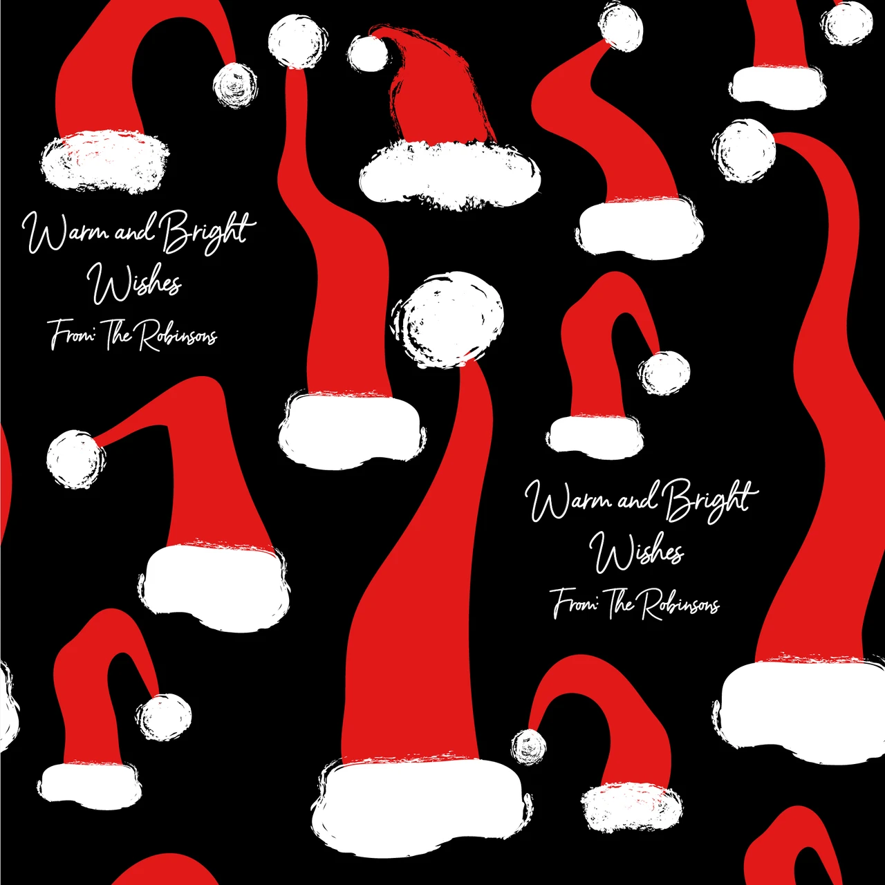 Warm Bright Wishes Personalized Gift Wrap - Charleston Wrap
