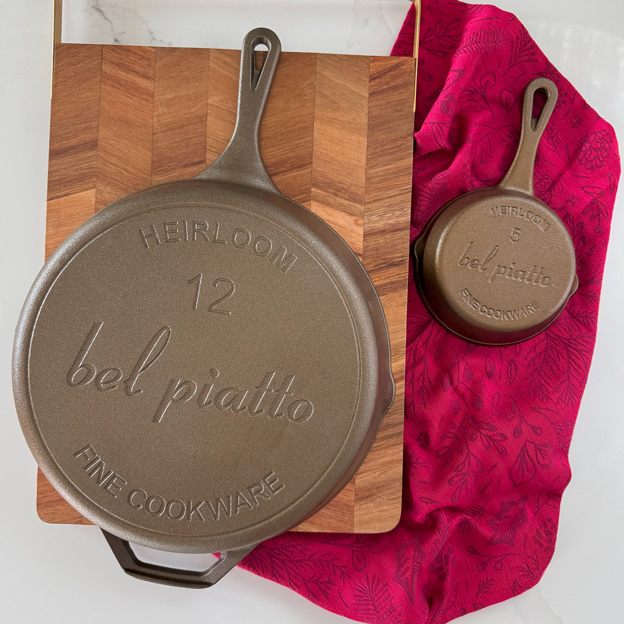 Gold No.12 Cast Iron Skillet - Bel Piatto - Charleston Wrap