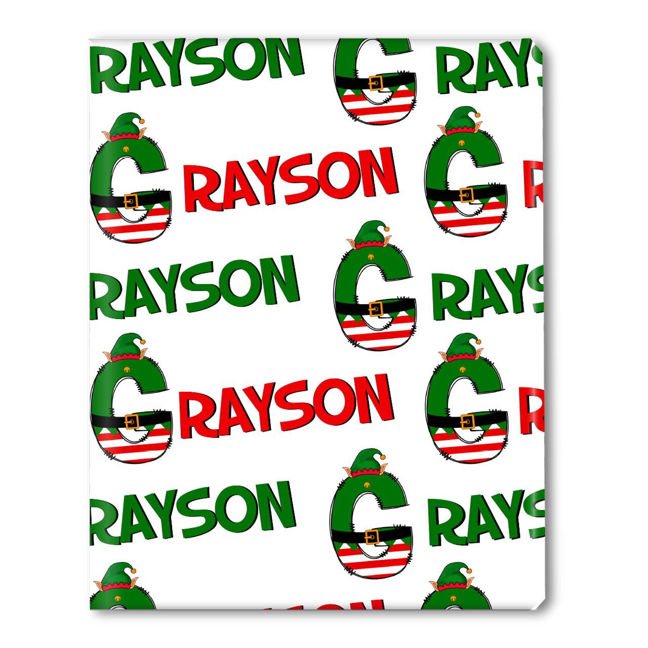 Elf-A-Bet Personalized Gift Wrap - Charleston Wrap