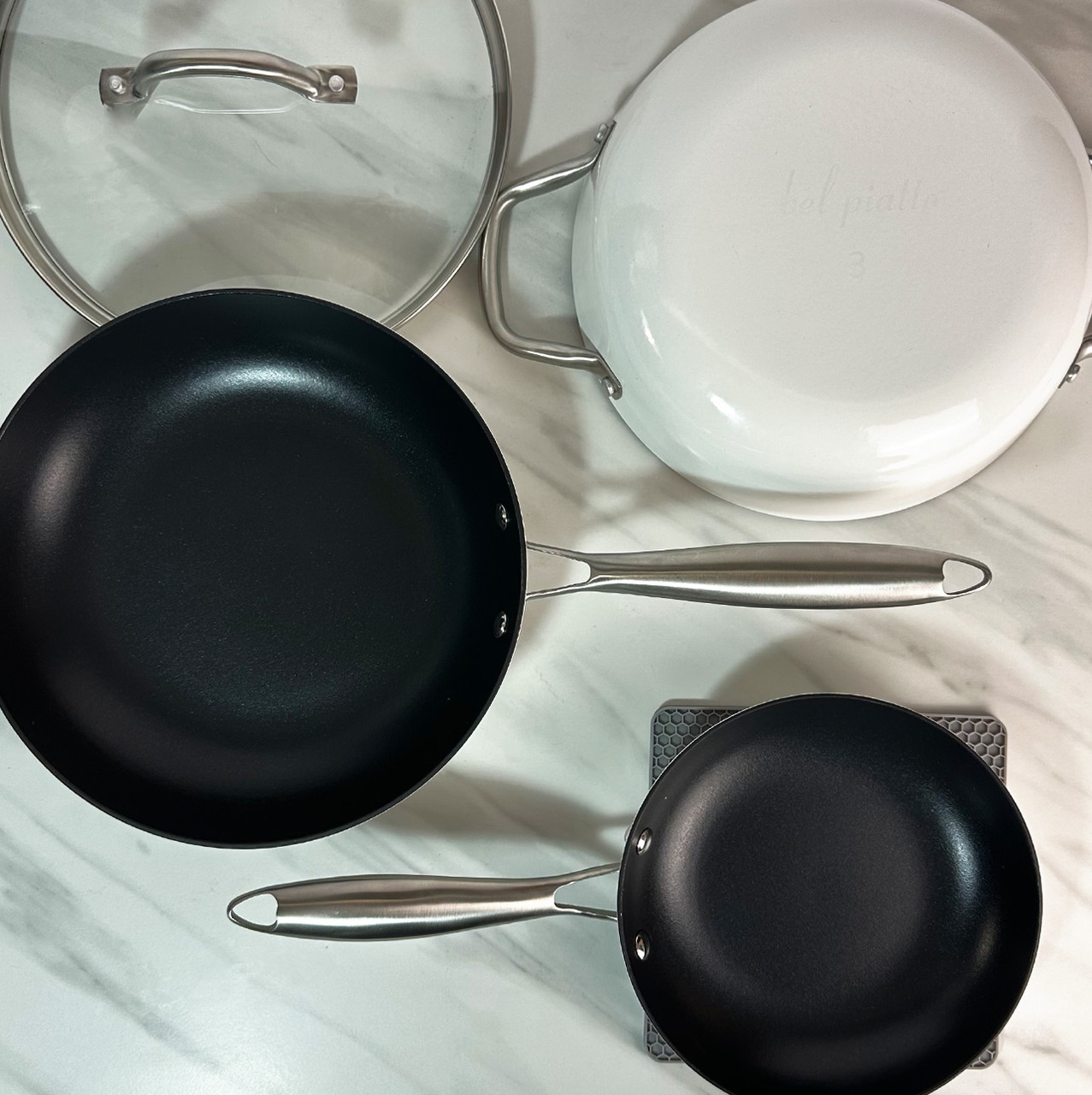 3 Qt. Enameled Cast Iron Braiser & Lid - Nonstick Ceramic Interior ...
