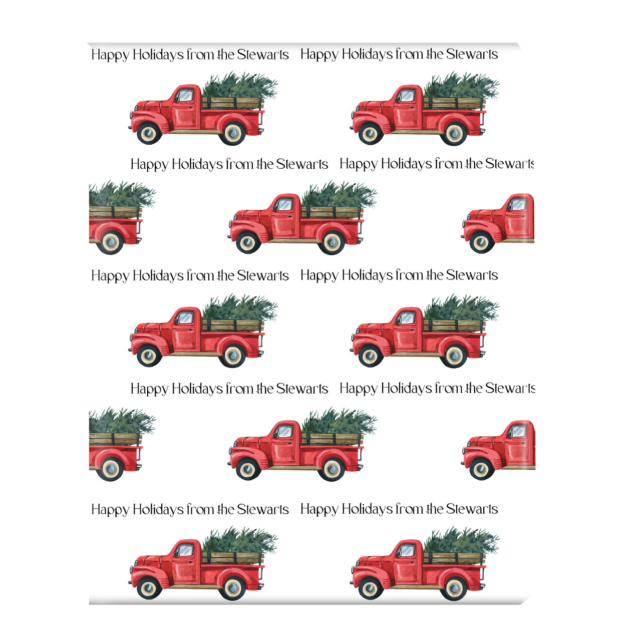 Christmas Tree Delivery Personalized Gift Wrap - Charleston Wrap