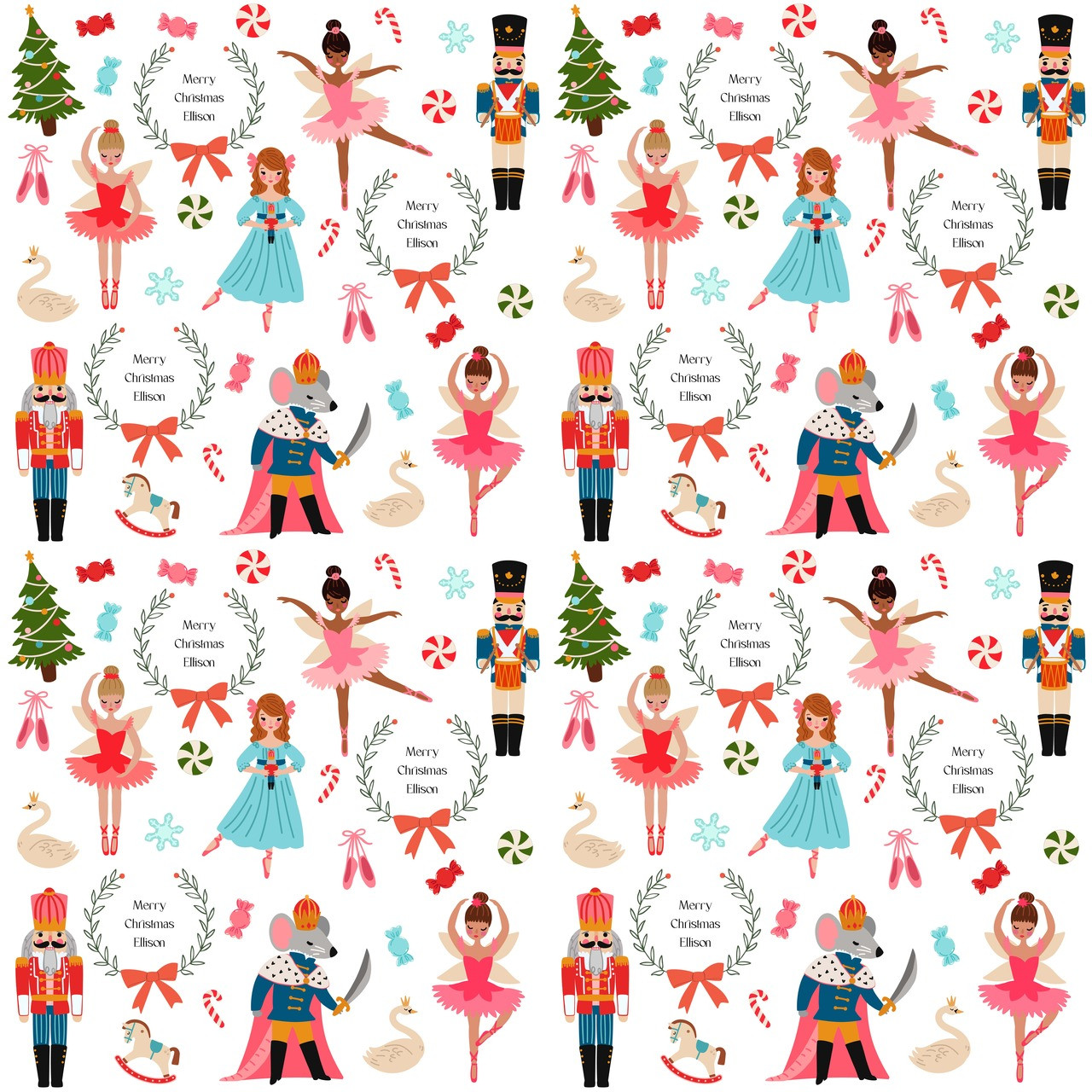 Royal Nutcracker Personalized Gift Wrap - Charleston Wrap