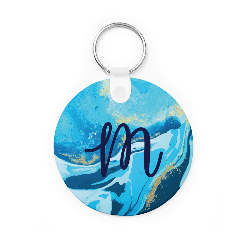 Ocean Marble Key Chain - Charleston Wrap