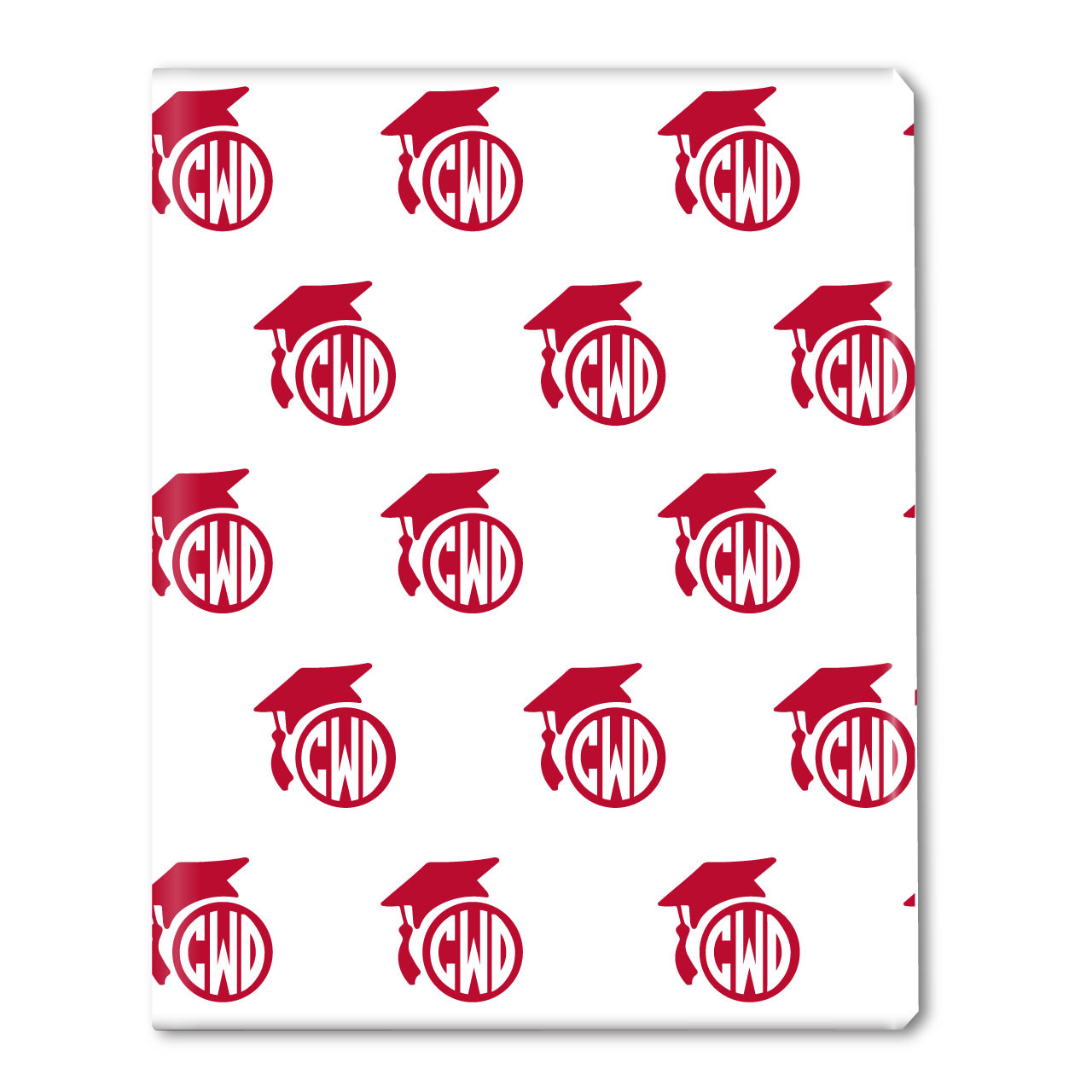 Graduation Cap Monogram Gift Wrap - Charleston Wrap