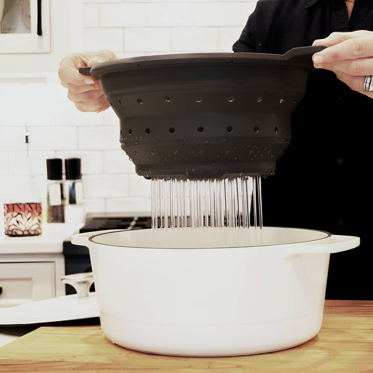 Collapsible Silicone Strainer Insert - Charleston Wrap