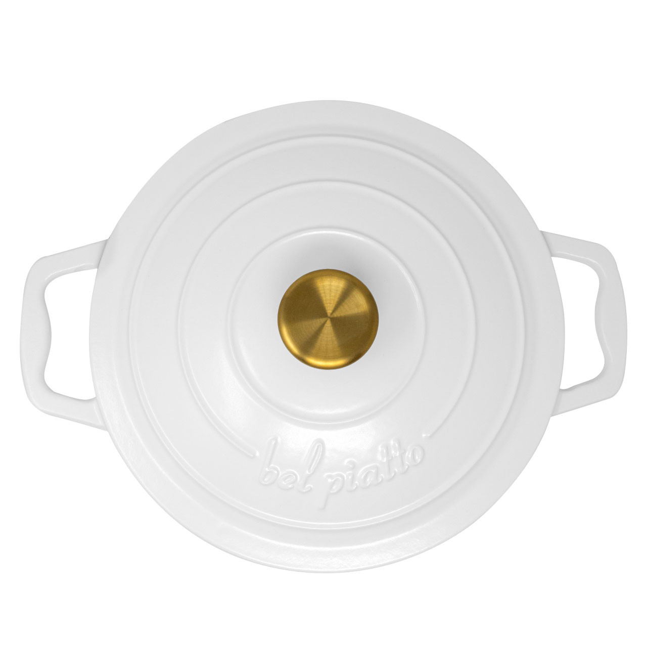 Matte White Enameled Cast Iron Dutch Oven - Bel Piatto - Charleston Wrap