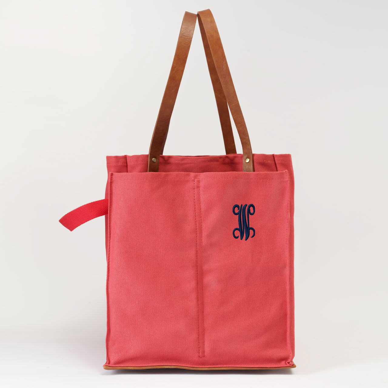 Rust Canvas Ultimate Market Tote - Embroidered - Charleston Wrap