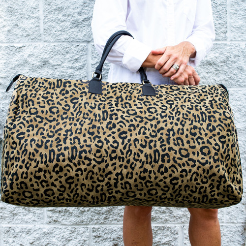 Leopard Weekender - Embroidered - Charleston Wrap