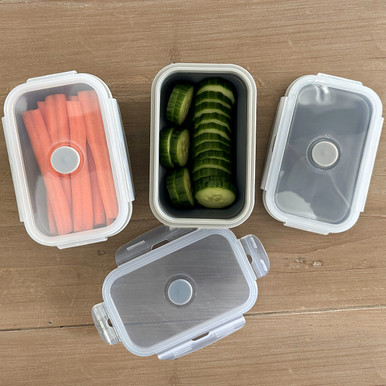 Collapsible Silicone Storage Containers - Set of 3 - Charleston Wrap