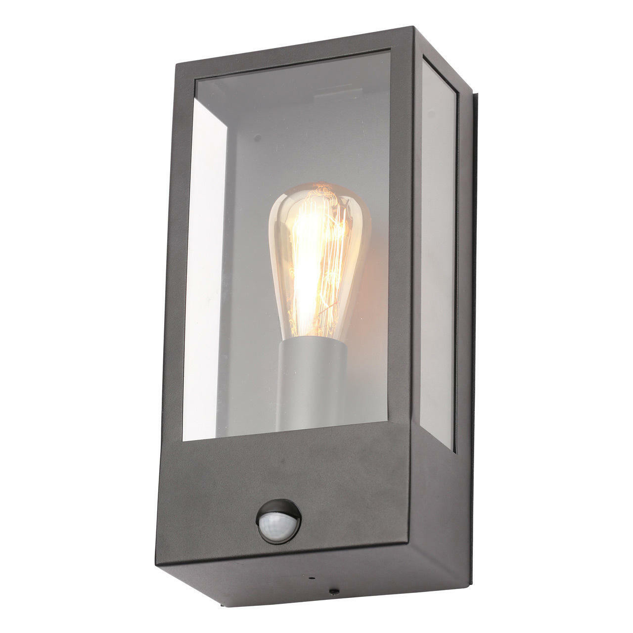 Zink MINERVA Outdoor Box Lantern PIR Sensor Black | SimplyLED