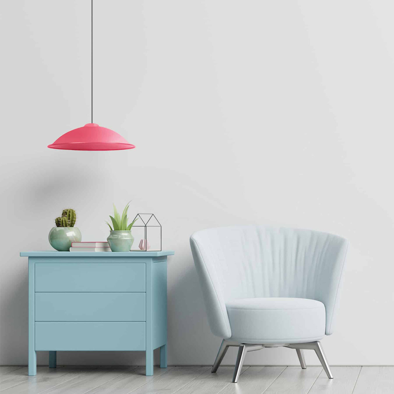 Opus 250mm Lamp Shade Diner in Hot Pink | SimplyLED