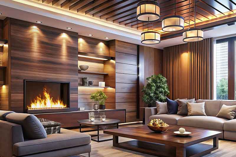 Semi Flush Lighting Living Room Design Ideas
