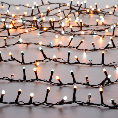 Festive 24.9m Indoor & Outdoor Glow-Worm String Lights 1000 White ...