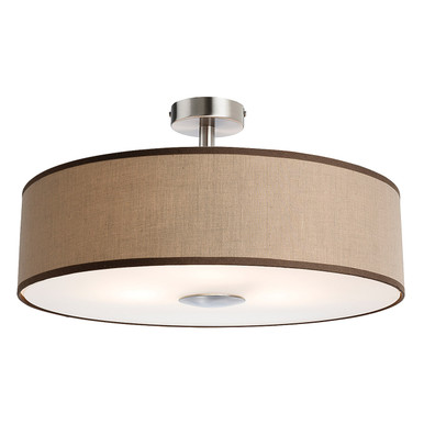 Firstlight Madison 3-Light Semi-Flush Ceiling Light in Taupe | SimplyLED