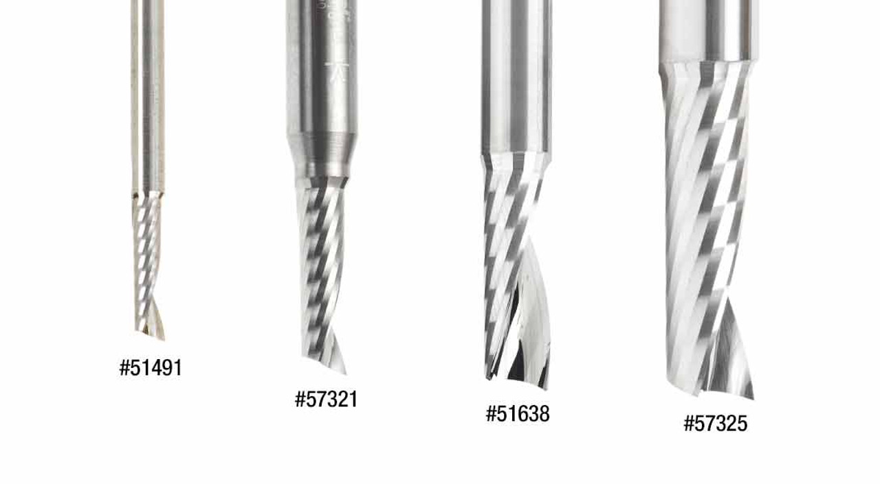 Cnc Spiral O Flute Router Bits Plastic Up Cut Tools Vllyonn