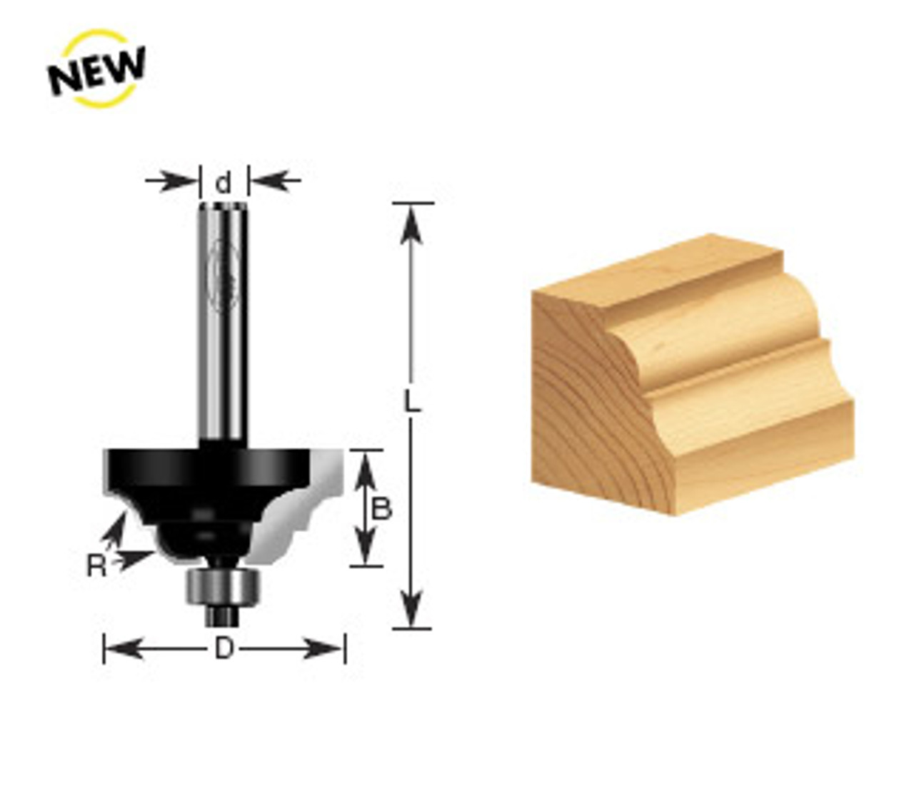 Roman Ogee Router Bits Economy Reverse Cove And Bead Woodworking Tools