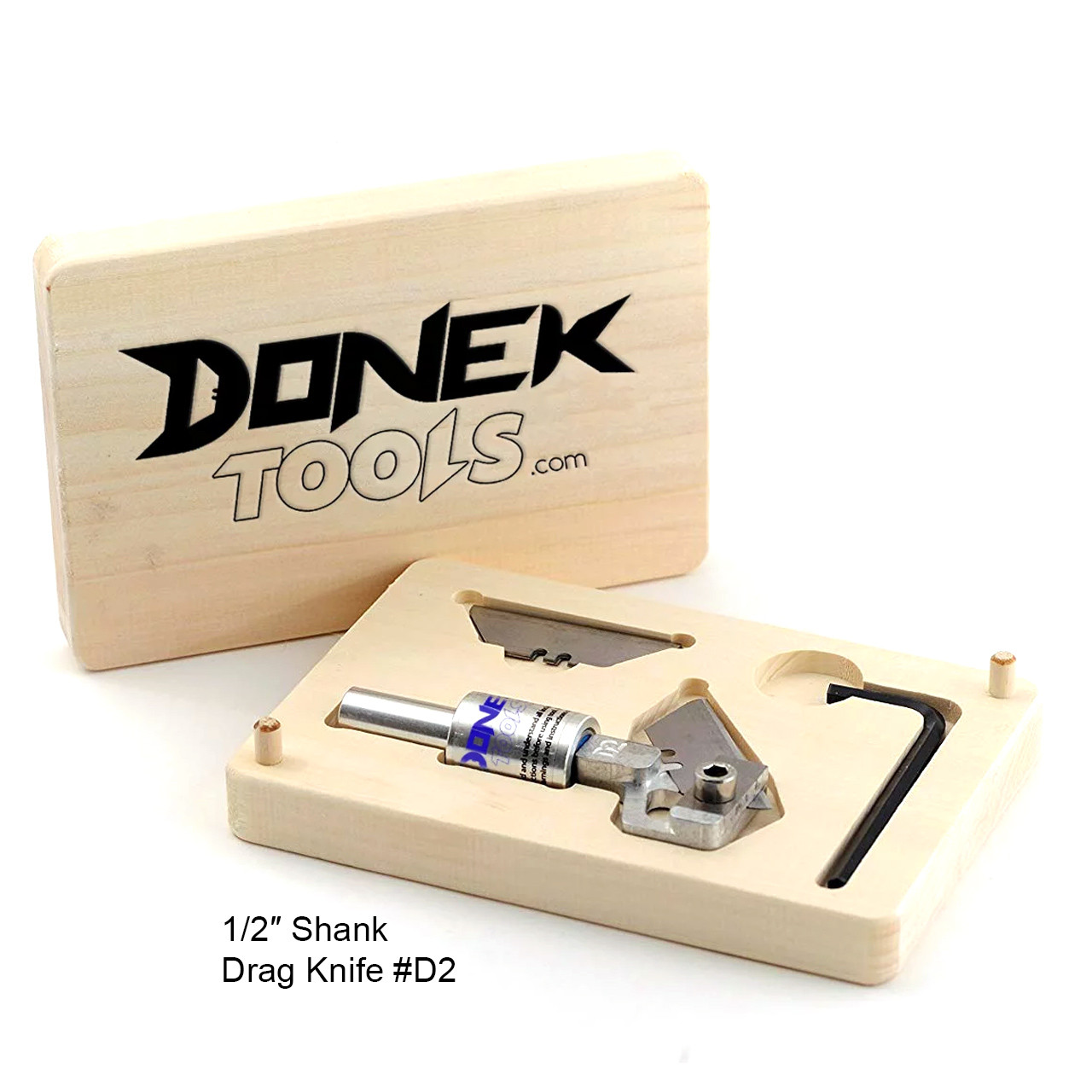 Drag Knife for CNC Cutting - Donek Tools, 1/4in Collet Compatibility