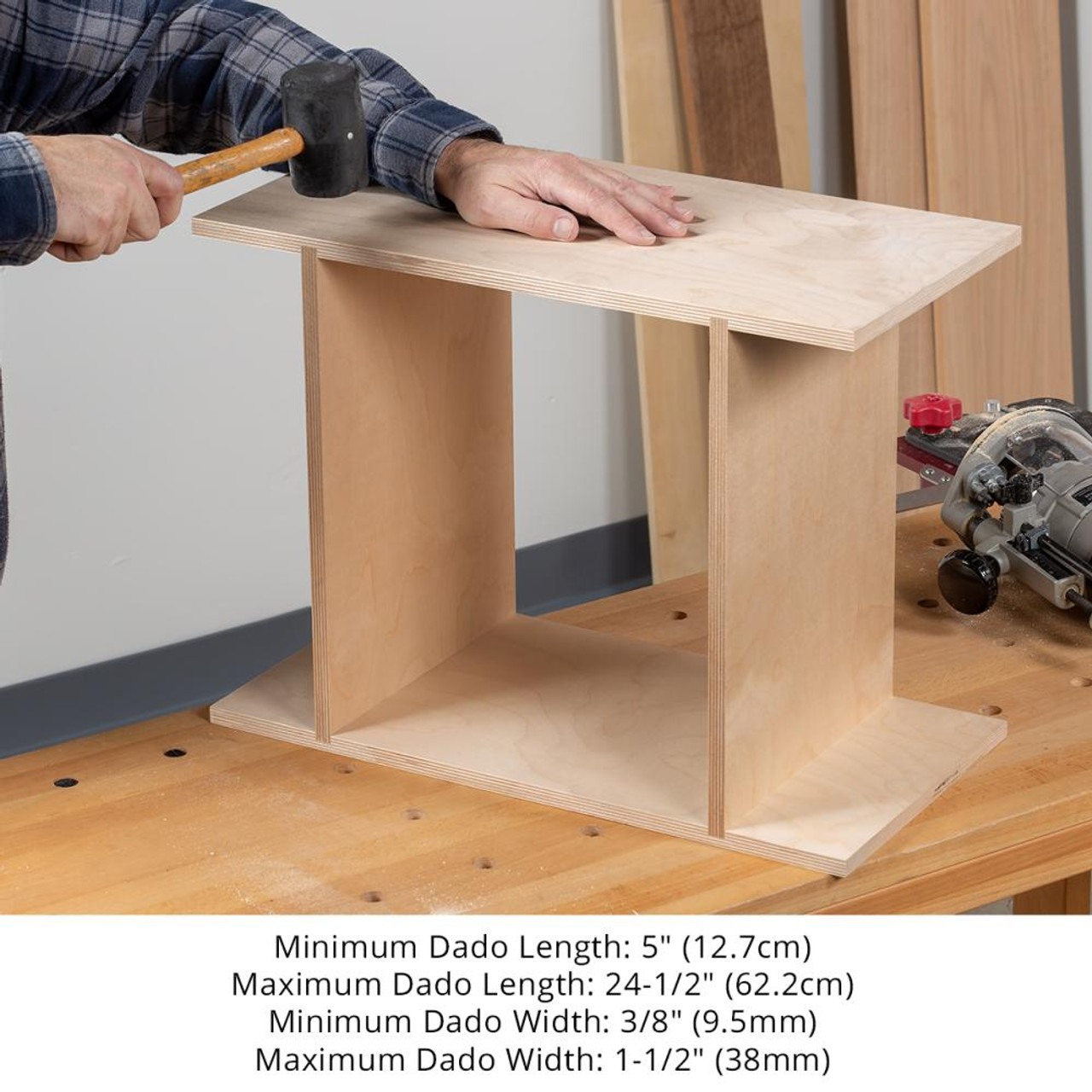 Exact width dado jig woodpeckers store