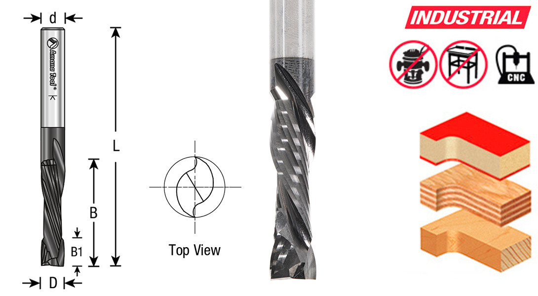 CNC Solid Carbide Diamond-Like Carbon (DLC) Coated Spiral Flute ...