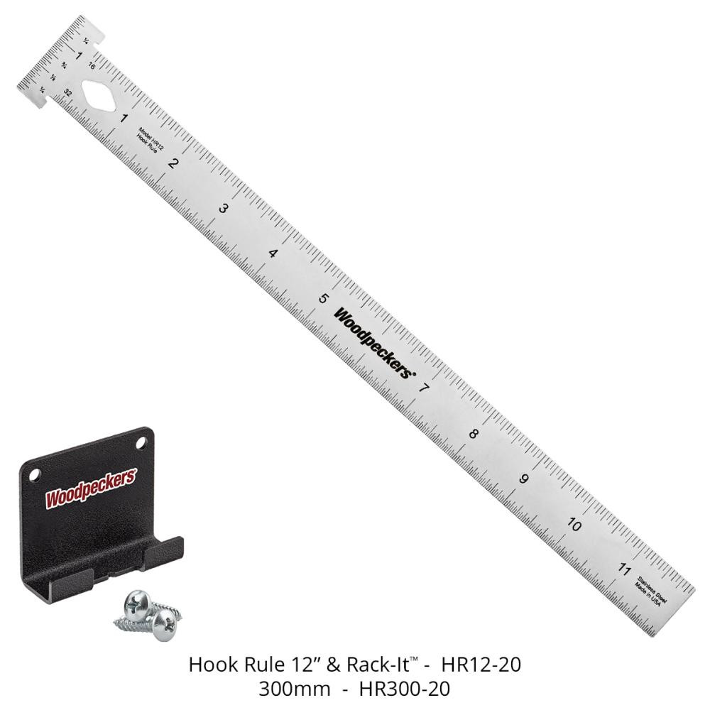24 Inch Hook Rule - Woodpeckers HR24-20 with Rack-It