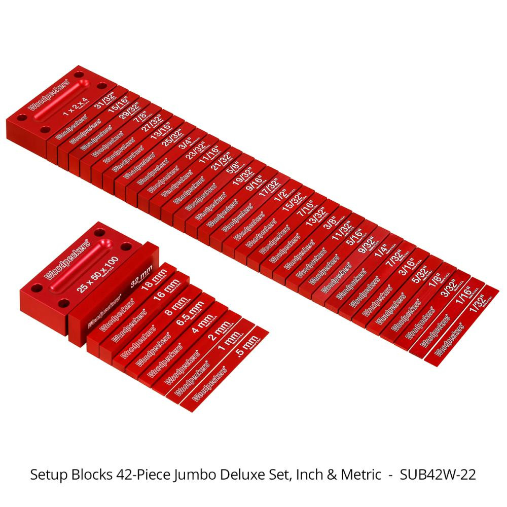 Woodpeckers Setup Blocks 13pc Standard Set – SUB13-22
