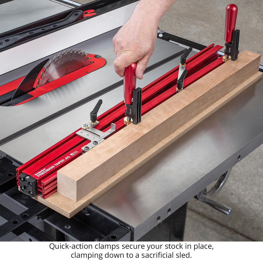 Precision Taper Jig - Woodpeckers PTJ-CH Clamping Handle
