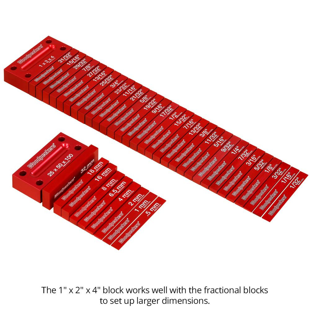 Woodpeckers Setup Blocks 42pc Jumbo Deluxe Set