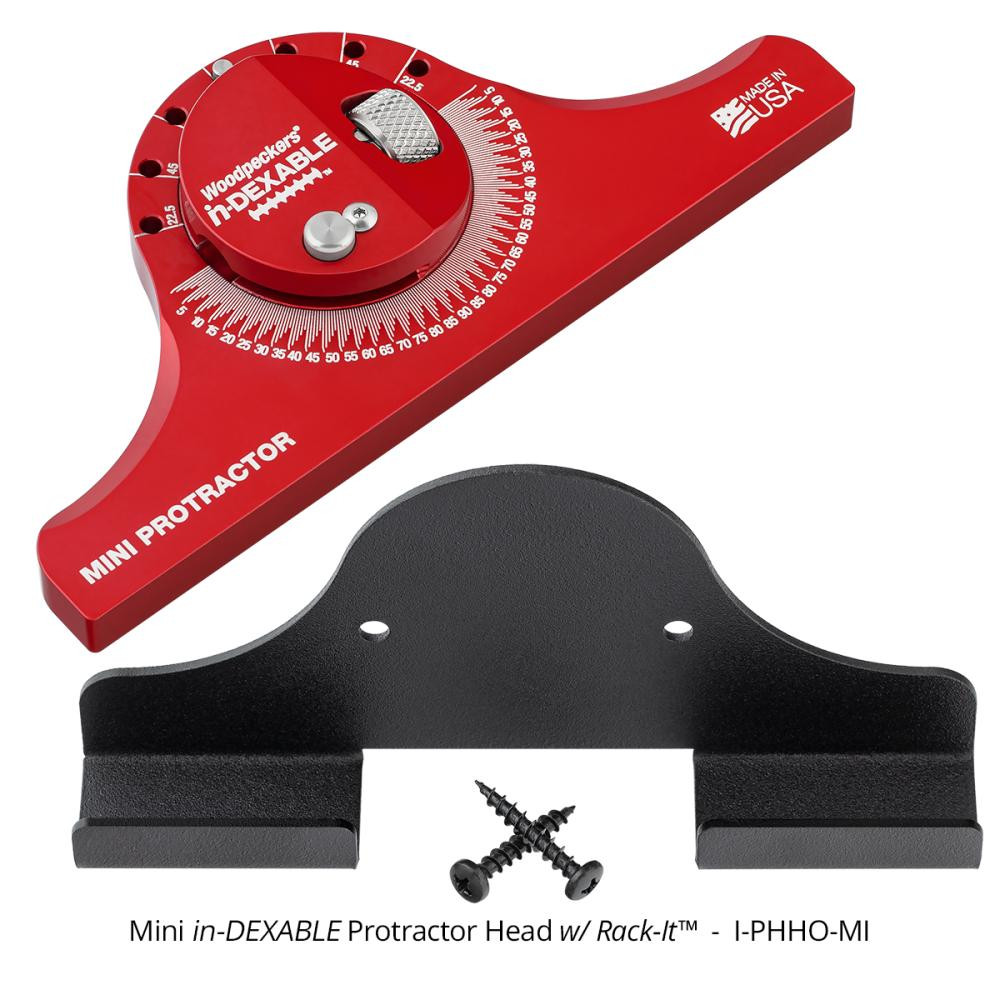 Woodpeckers Mini Protractor Head & Rack-It - INCH