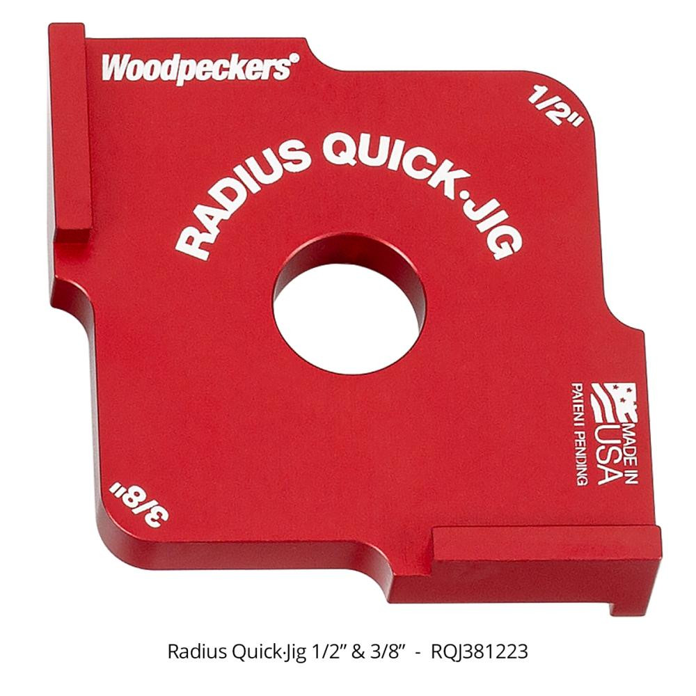 Woodpeckers Chamfer & Radius Jig Set with Rack-it