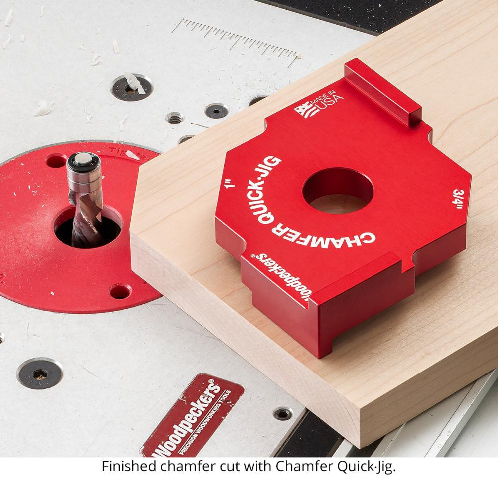 Chamfer Quick Jig 3/4 & 1 Inch - Woodpeckers CQJ341023