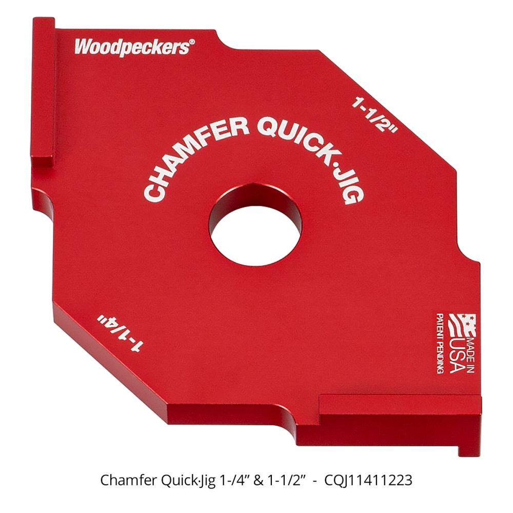 Woodpeckers Chamfer Quick Jig Set - 3pc with Rack-It
