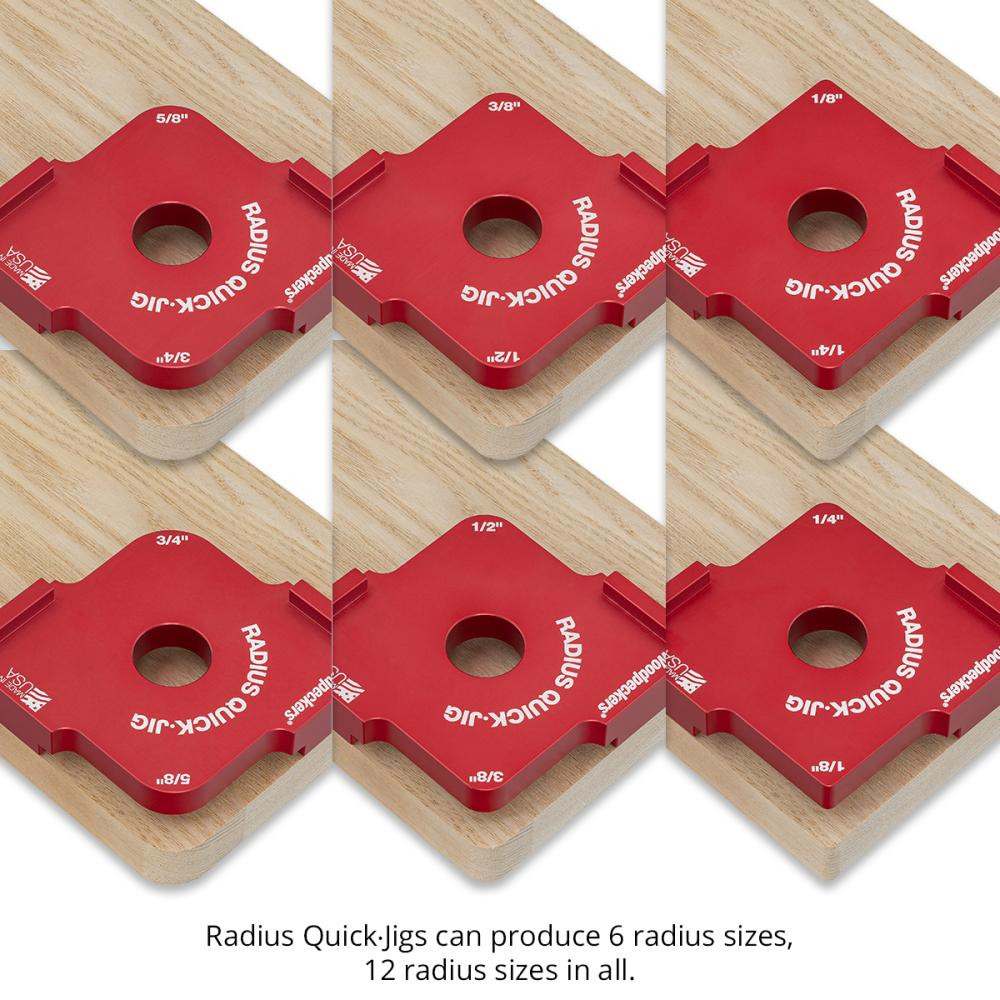 Woodpeckers Chamfer Quick Jig Set - 3pc with Rack-It