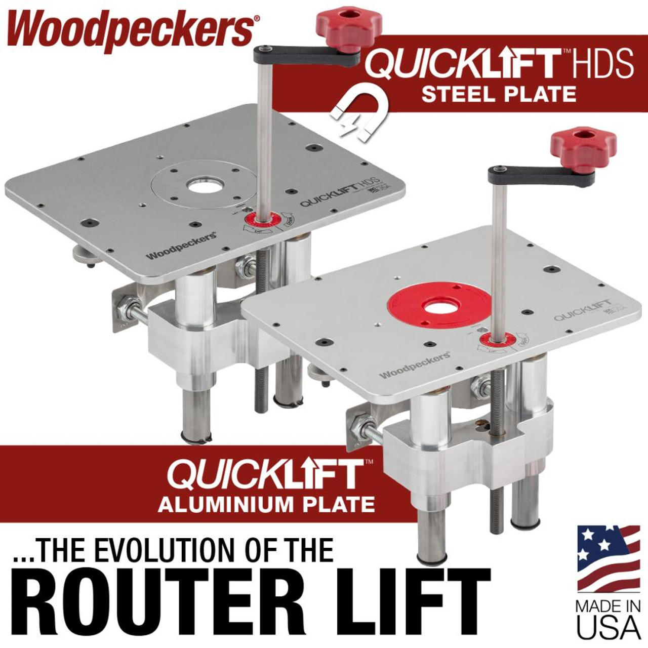 Router Lift Quicklift 350 Fits 3.5 Motors