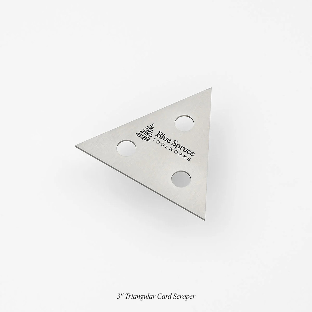 Blue Spruce Toolworks Triangle Card Scraper 3"