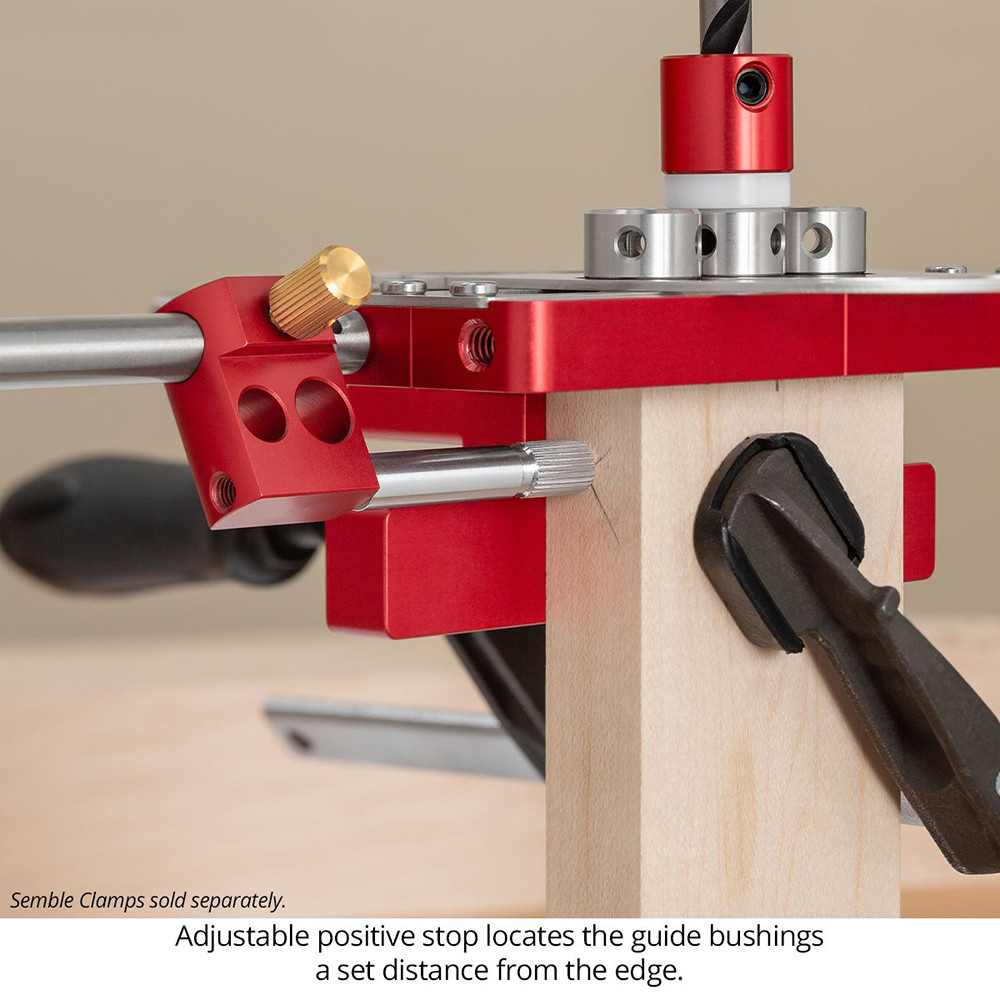 Dowel Guide 3/8 Inch - Woodpeckers CAL-375 with Rack-It