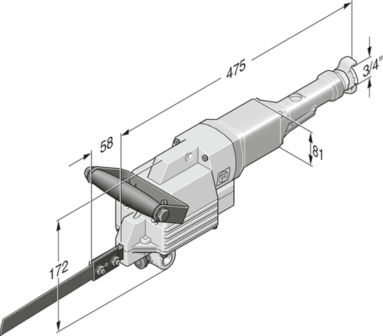 Pneumatic Hacksaw for Steel & Cast Iron - FEIN STS 325 R