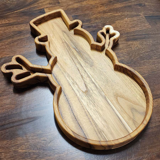 CNC Snowman Tray Plans - Customizable Downloadable Design