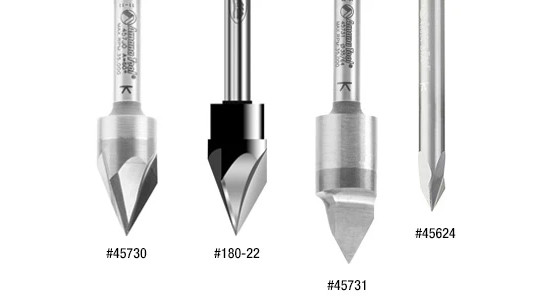 60 Deg V-Groove Router Bits for Sign Making & Lettering