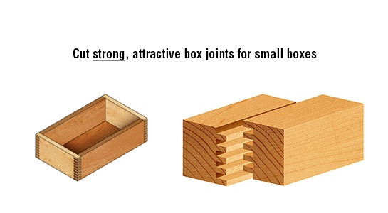 Box Joint Router Bit Set - Carbide Tipped, Max RPM 13000