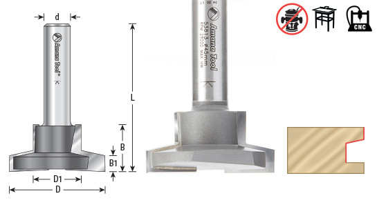 Finger Grip Router Bits - Carbide Tipped Ergonomic Cutters