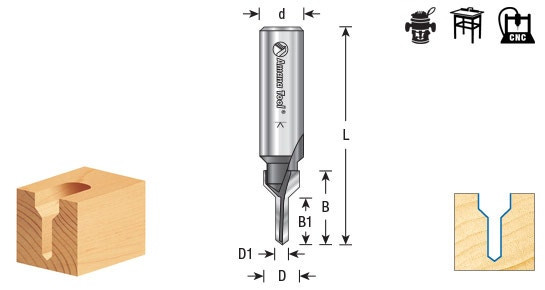 Countersink Router Bit, Carbide 2-Flute - Industrial Quality