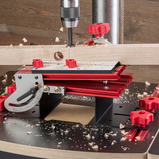 Angle Drilling Table - Woodpeckers Duax Deluxe Kit | Precision Drilling
