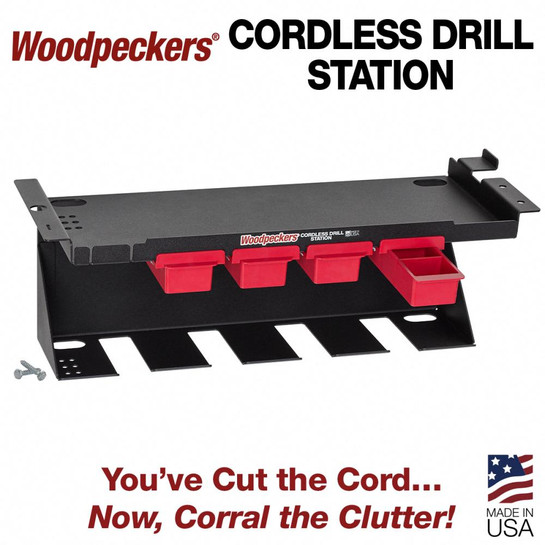 Cordless Drill Storage Rack by Woodpeckers - Wall-Mount Organizer