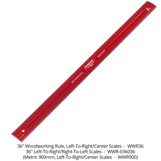 Woodworking Rule 900mm - Precision Woodpeckers WWR900 Tool